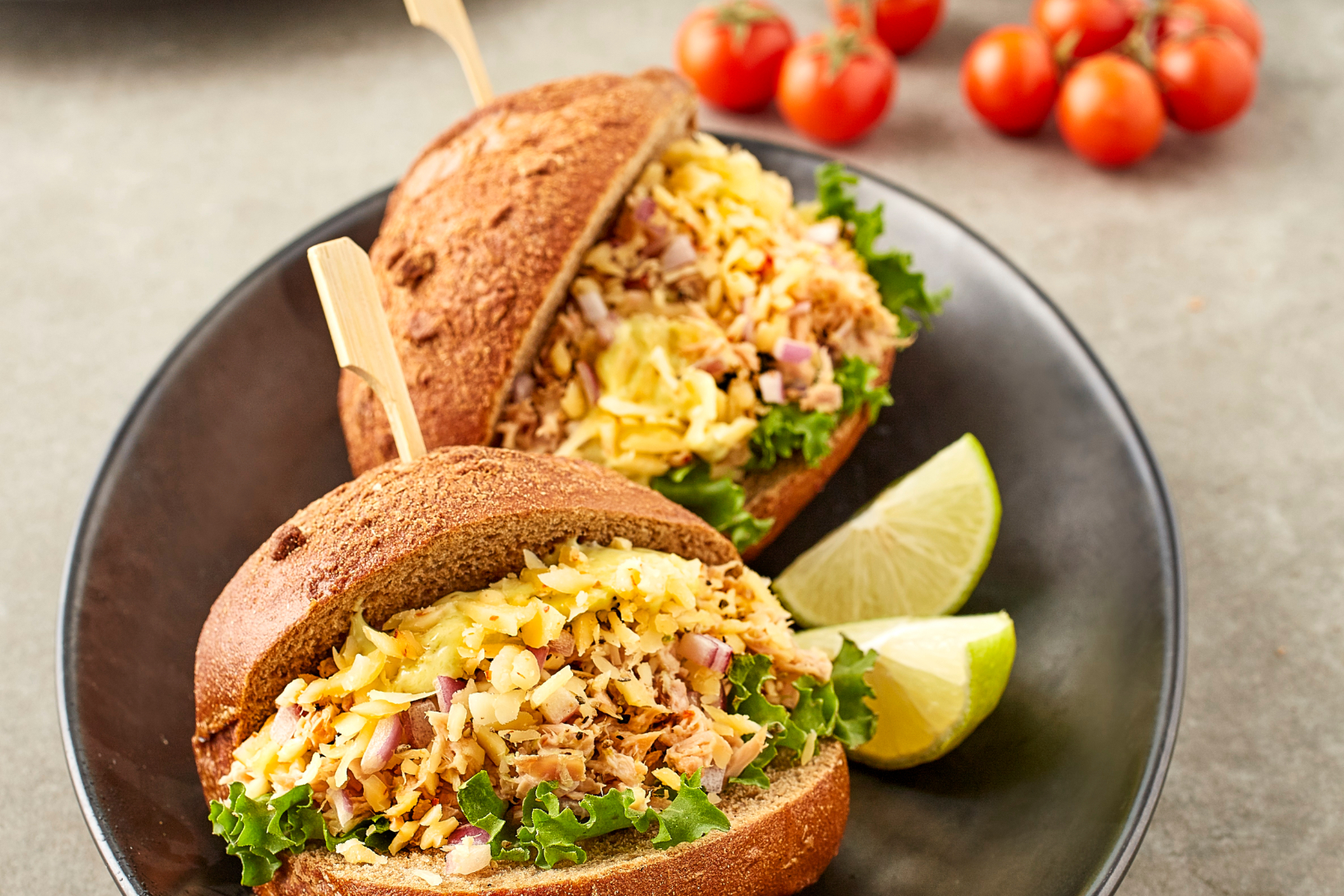 Tuna melt bun with a middle eastern twist