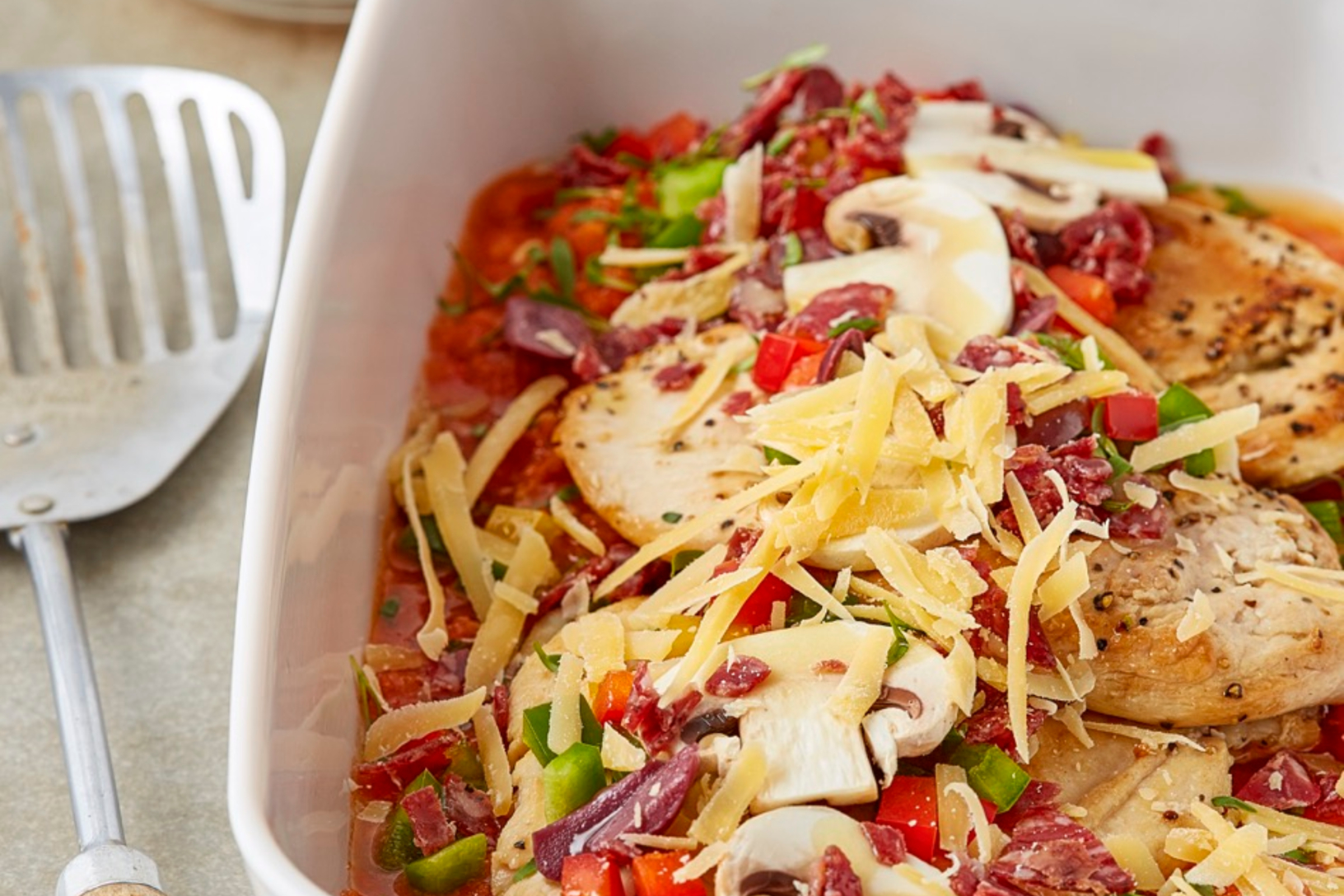 Baked chicken pizzaiola